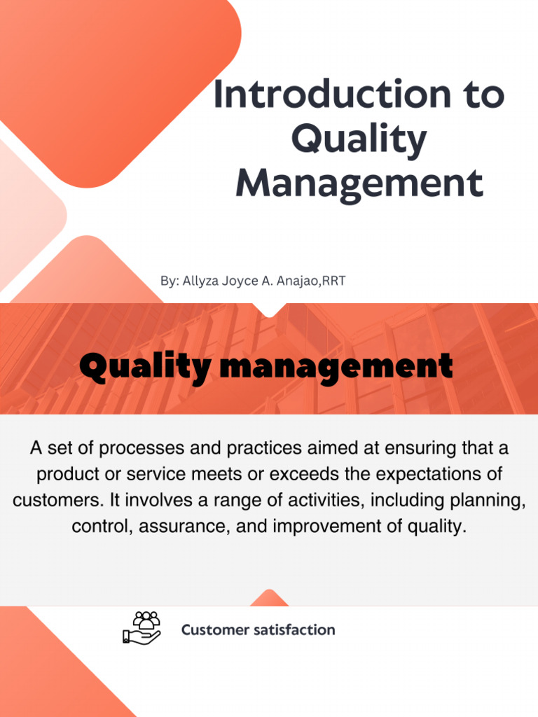Introduction of Quality Management | PDF
