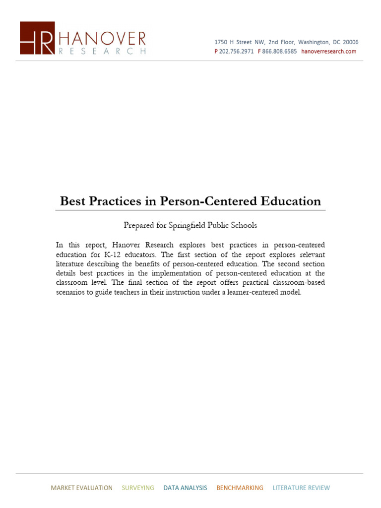 Best Practices in Person-Centered Education | PDF | Learning | Teachers