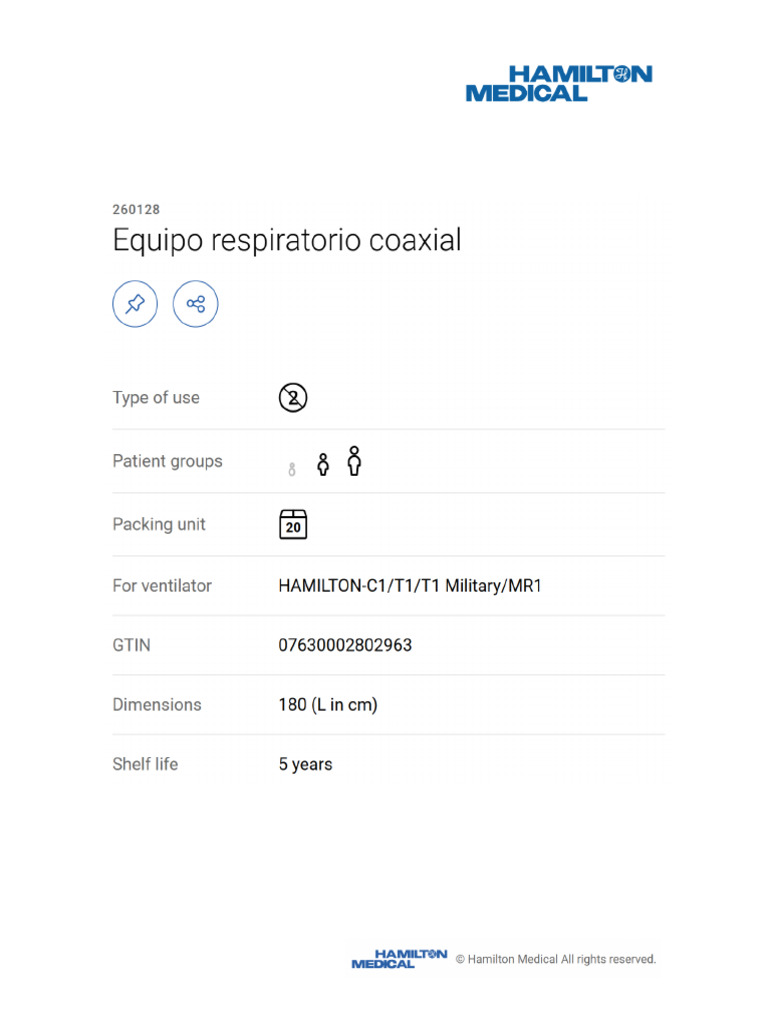 Eett Circuito Respiratorio Completo Adult Ped HM PN 260128 | PDF