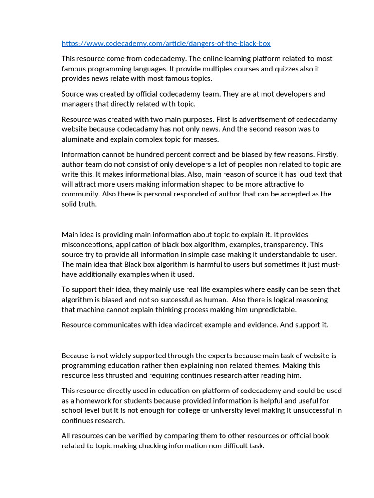 ICT Black Box Algorithm Gleb | PDF | Computer Programming | Reason