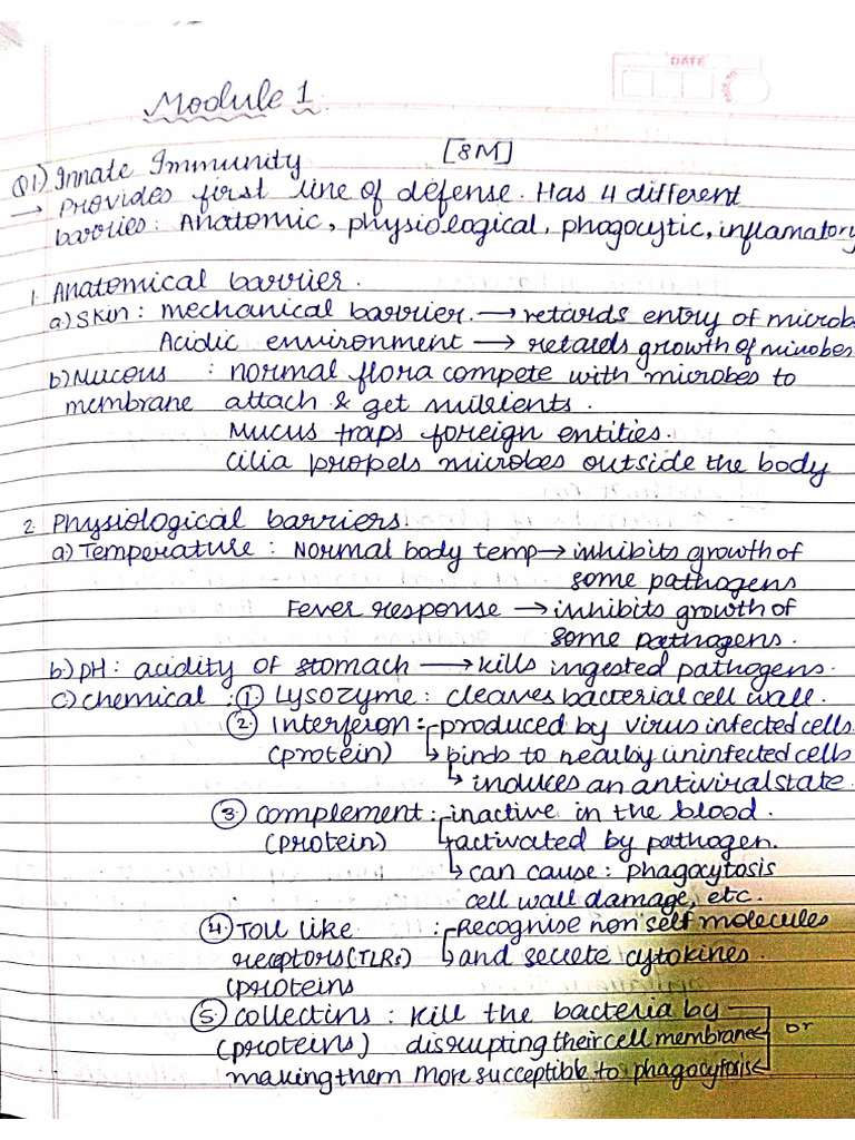 Immunology Notes Sem 4 | PDF