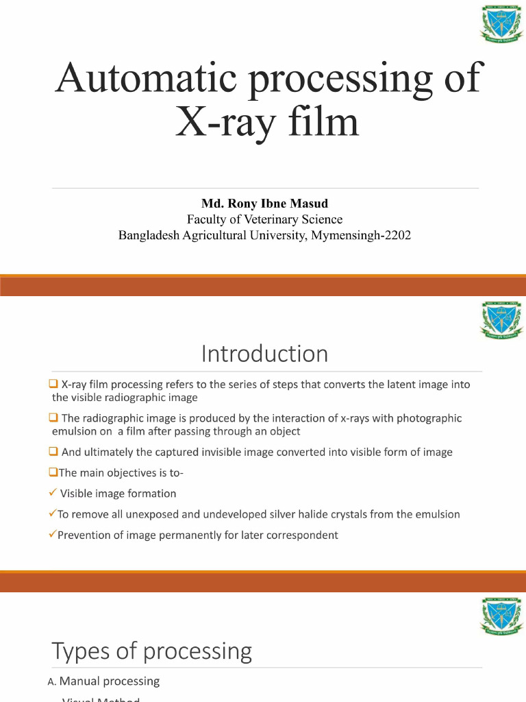 Radiographic Processing | PDF