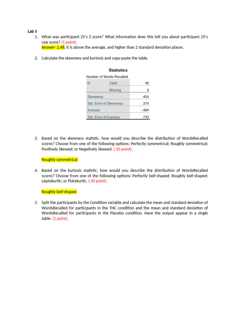 Lab 5 Submission madanv | PDF | Standard Deviation | Skewness