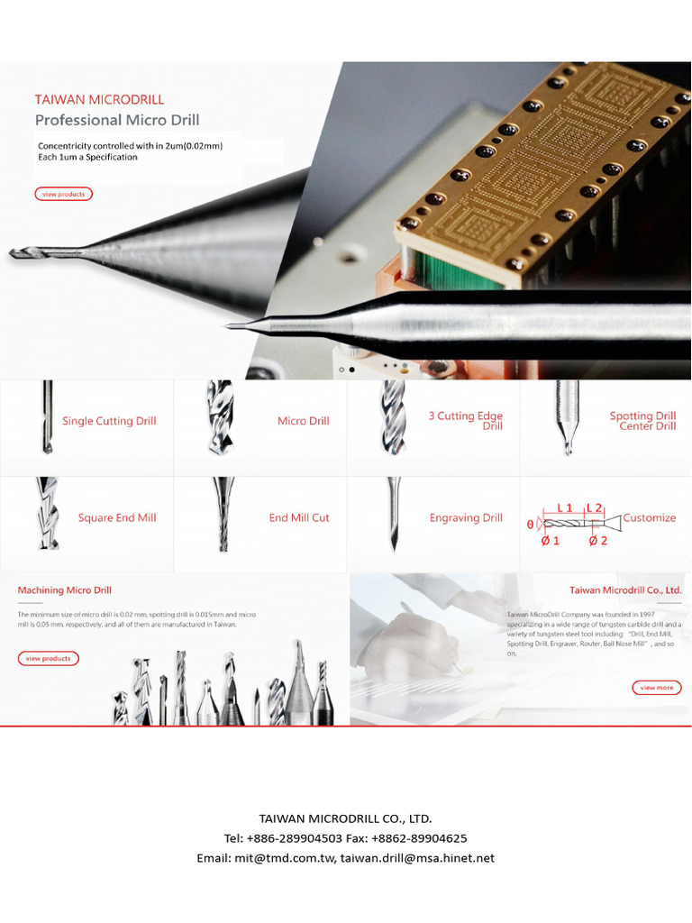 Precision Micro Drills Overview | PDF | Steel | Materials