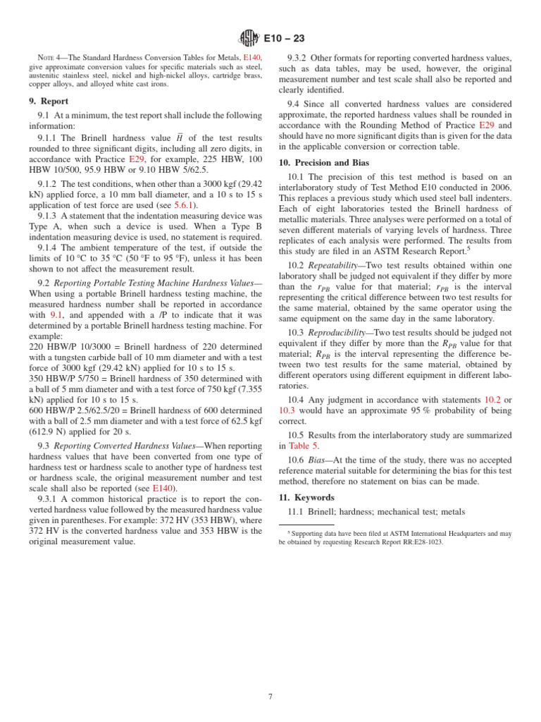 ASTM E10 23 - Part7 | PDF | Hardness | Steel