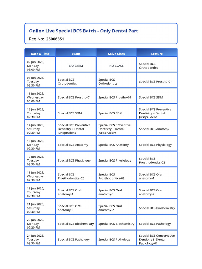 Course Schedule | PDF