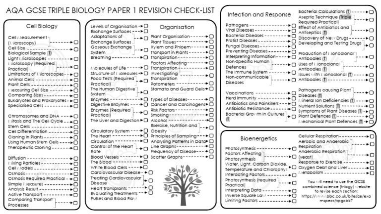 Triple Biology Paper 1 Revision Lists.296406770 | PDF | Circulatory ...
