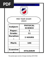 Grade 11 Physics Exam November 2023 | PDF | Euclidean Vector | Force