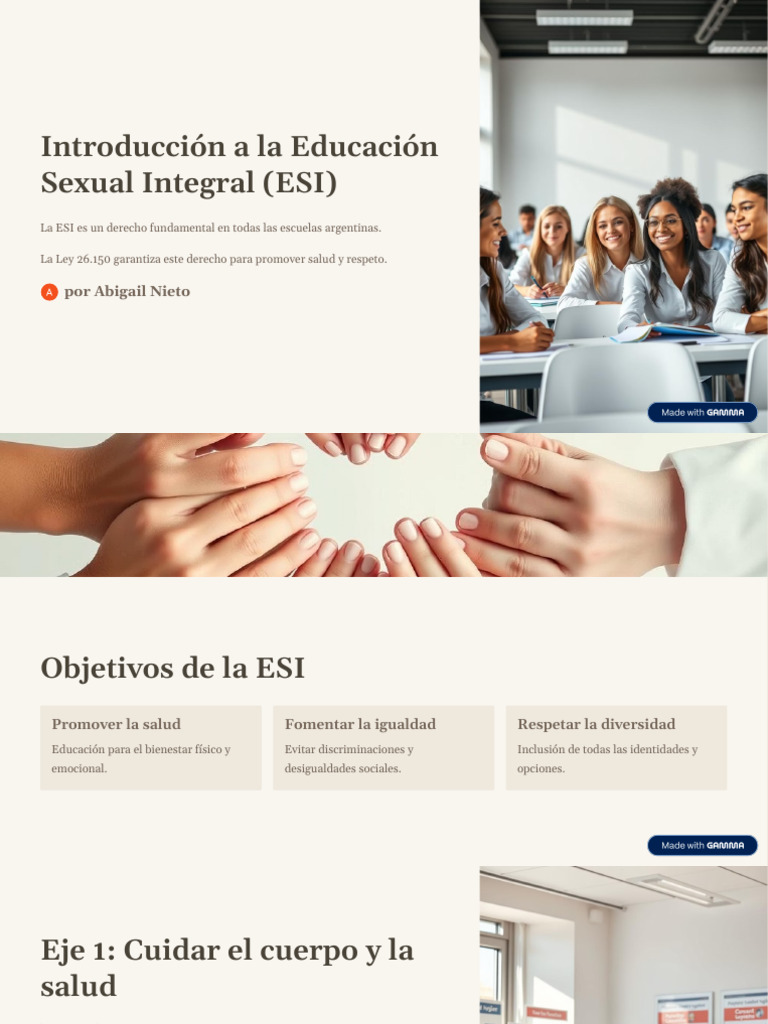 Introduccion A La Educacion Sexual Integral ESI | PDF | Politica social ...