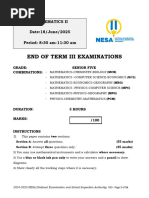 S6 Mathematics Mock Exam 2024/2025 | PDF | Trigonometric Functions ...