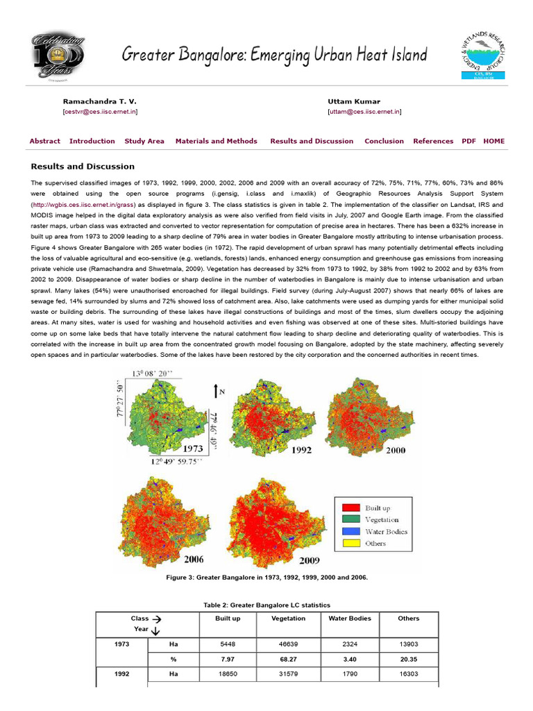 Greater Bangalore - Emerging Urban Heat Island | PDF | Urbanization ...