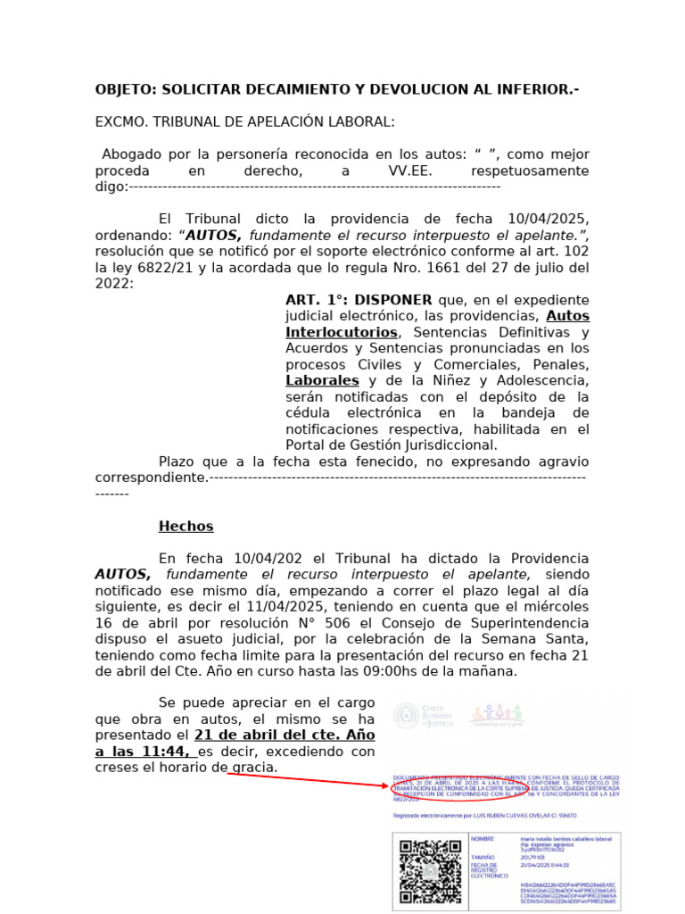 5 - Decaimiento de Derecho en El Tribunal de Apelaciones | PDF | Apelación | Gobierno