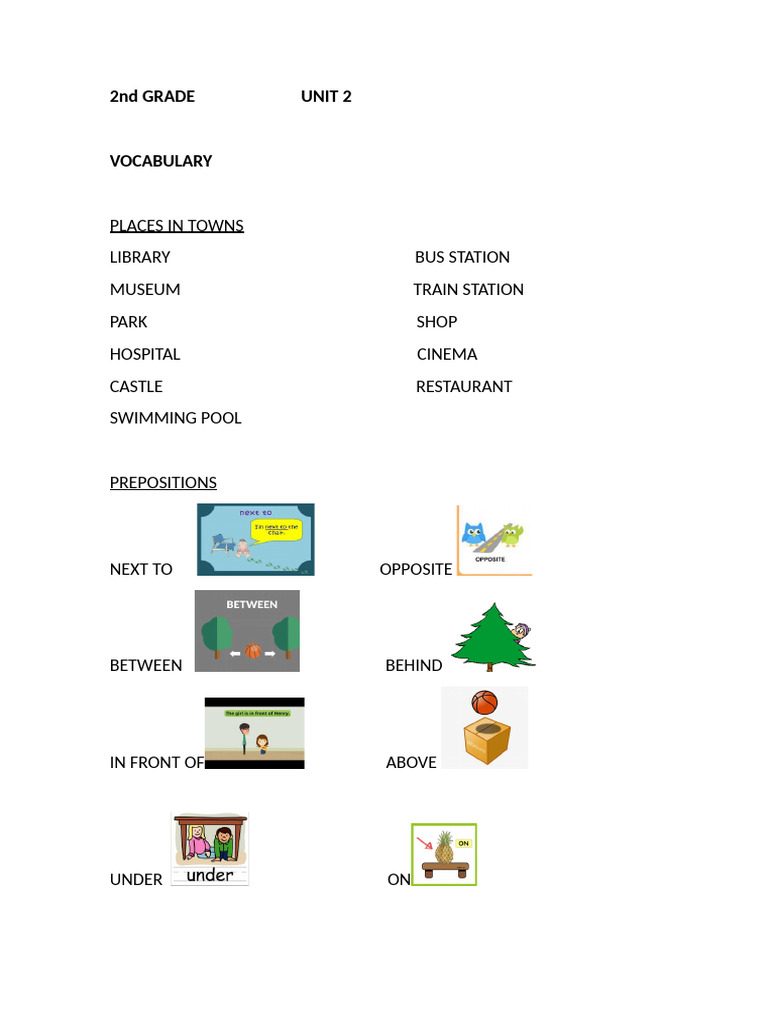 2Nd Grade Unit 2 | PDF