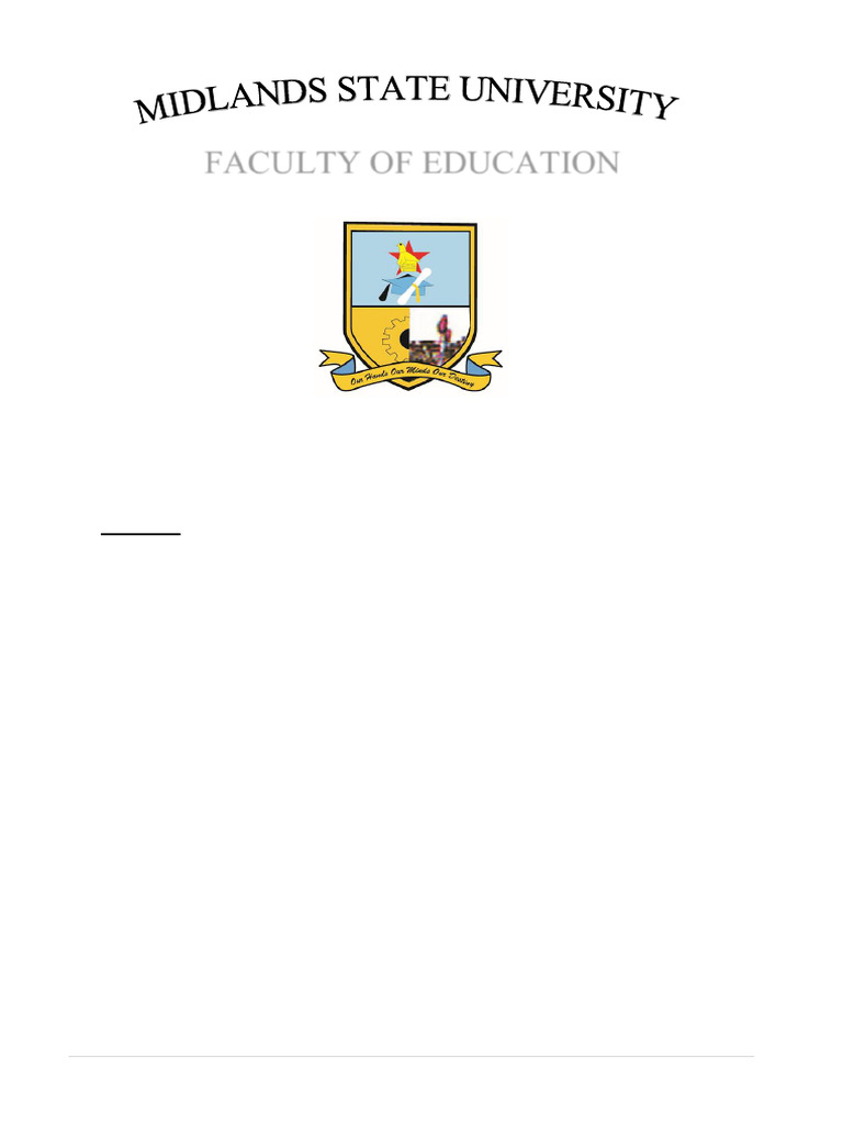 Midlands State University - Edited | PDF | Methodology | Teachers