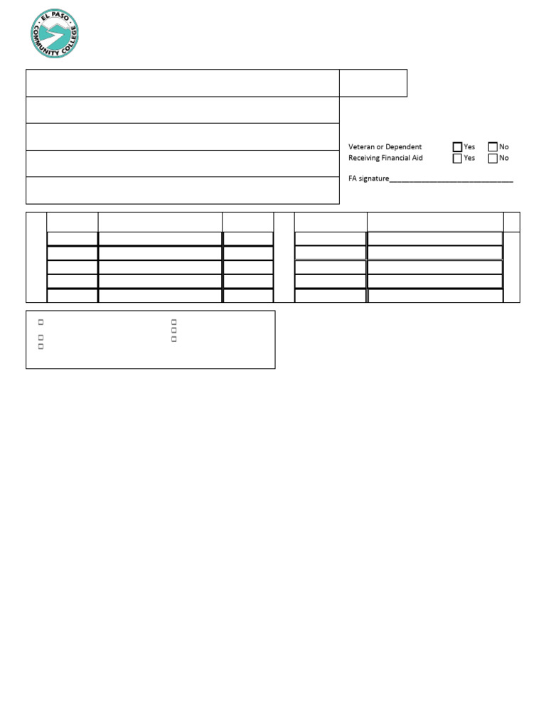 Pre-Census Student Initiated Add-Drop Form | PDF