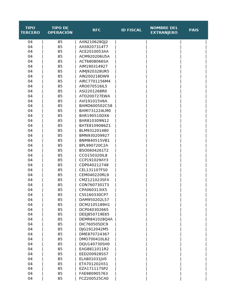 01 Formato Diot 2025 | PDF