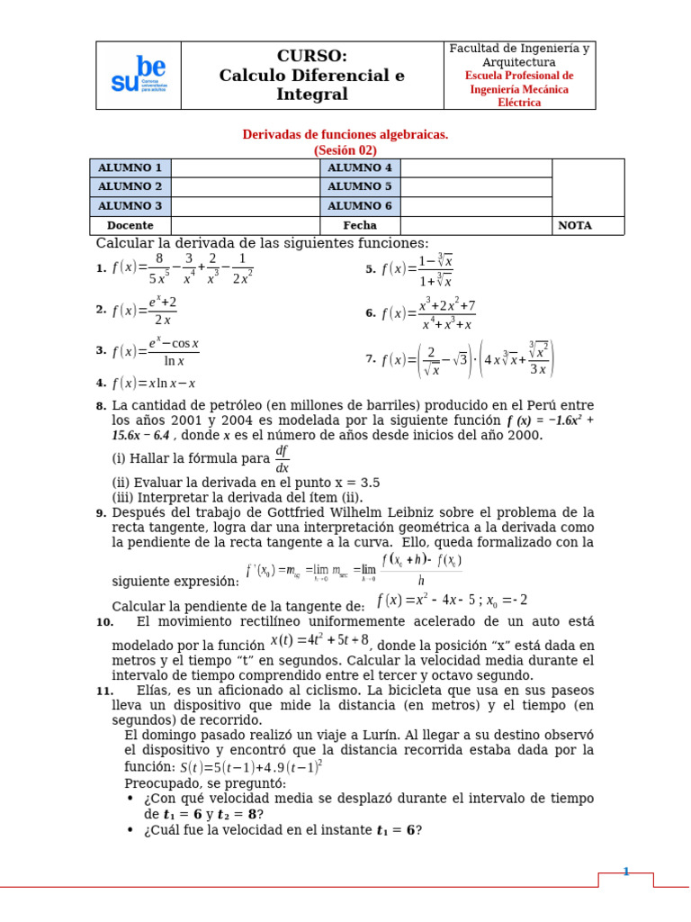 S02.2 - Resolver Ejercicios. Regla de La Suma, Del Producto y Del Cociente | PDF | Derivado ...