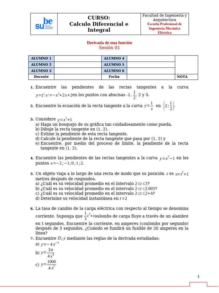 S01.2 - Resolver Ejercicios Derivada de Una Función. Reglas Básicas - Matematica II | PDF ...