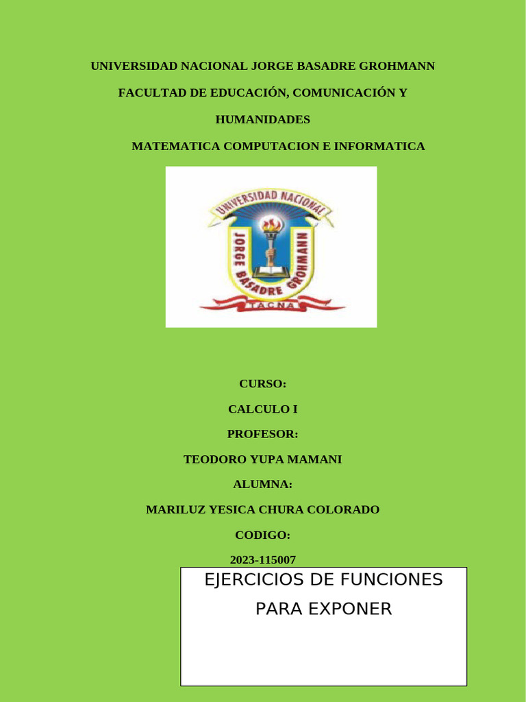 Universidad Nacional Jorge Basadre Grohman1 | PDF