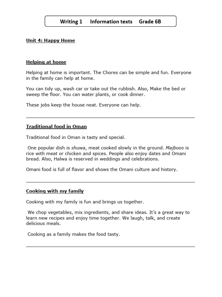 Information Texts Grade 6 B - 121003 | PDF | Oman | Clothing