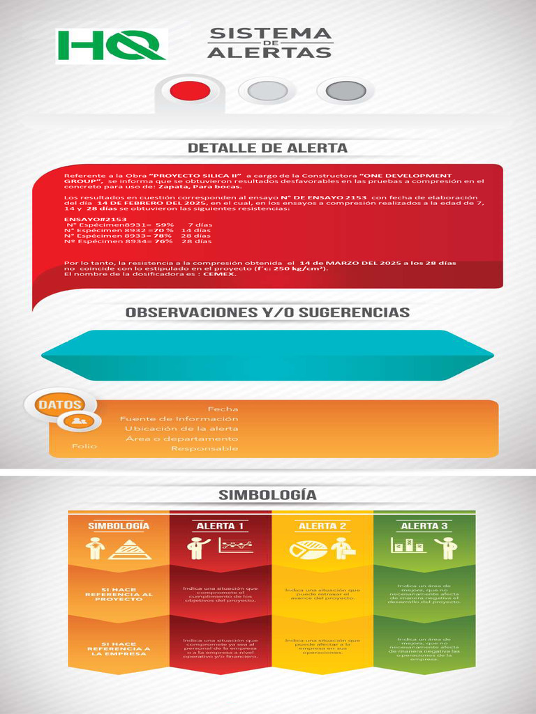 Riesgo en Concreto Proyecto Silica II | PDF