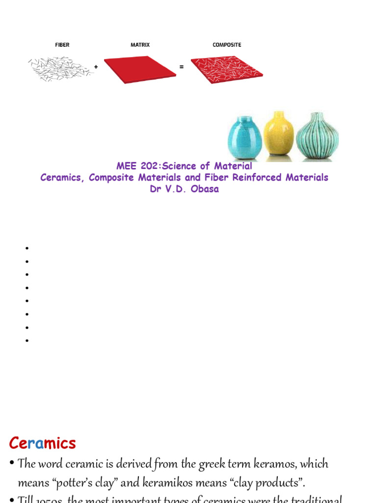Ceramics and Composite MAaterials | PDF | Composite Material | Fibers