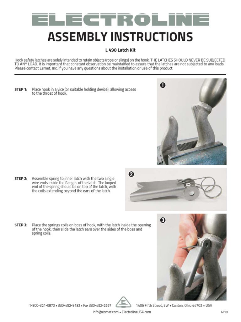 Latch Kit Assembly Instructions | PDF