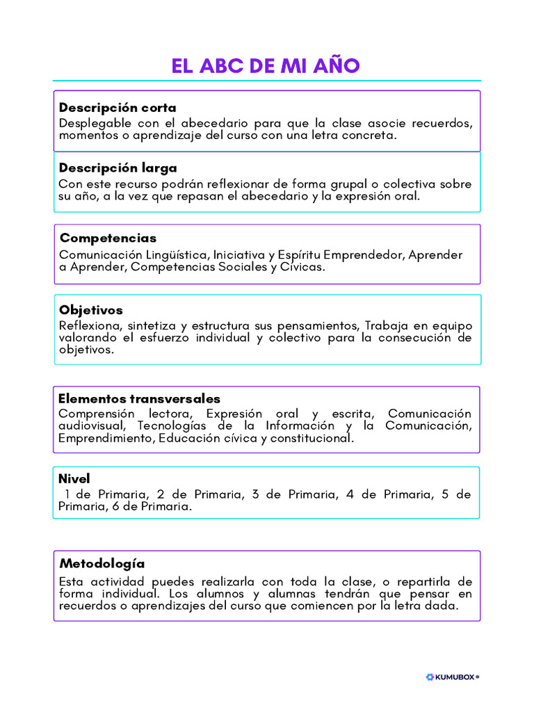 Actividad para Fin de Curso El Abc de Mi An Âo | PDF | Educación ...