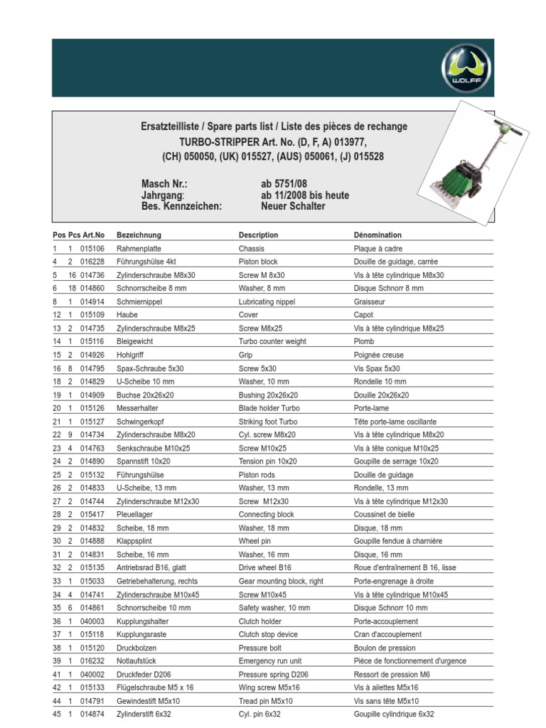 Turbo Stripper Parts Diagram | PDF | Screw | Equipment
