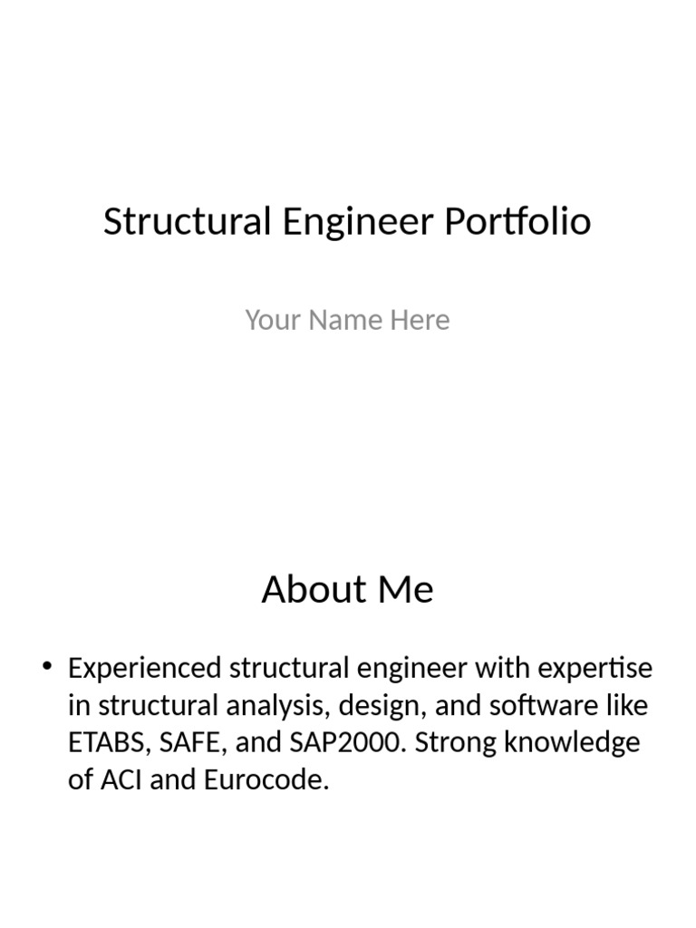 Structural Engineer Portfolio Template | PDF