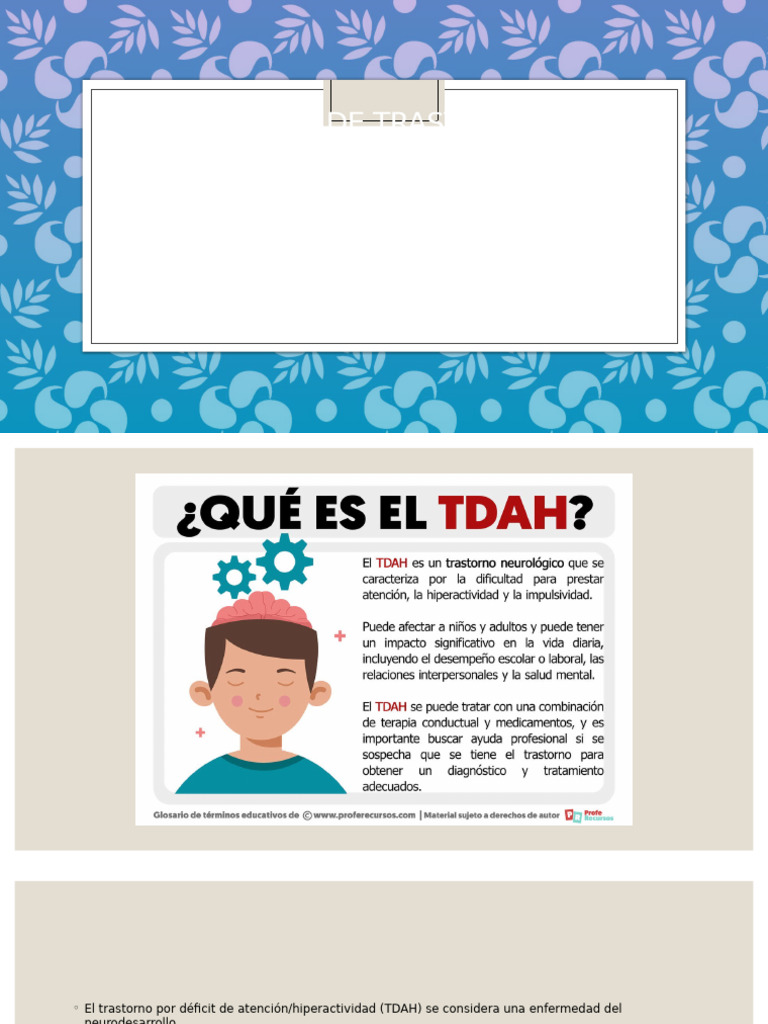 Definición y Diagnóstico del TDAH | PDF | Desorden hiperactivo y ...