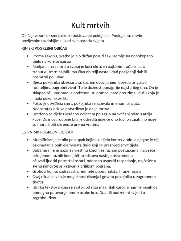 Kult Mrtvih | PDF