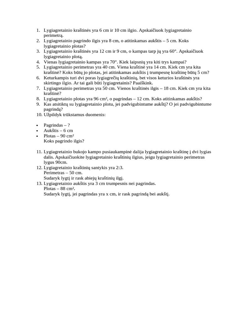 Lygiagretainis | PDF