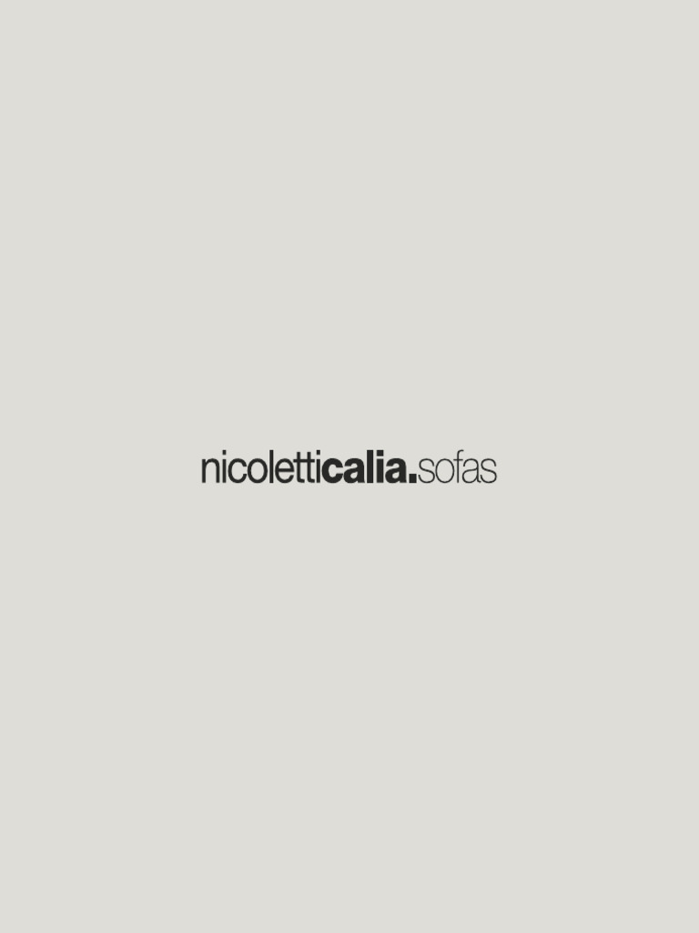 NicolettiCaliaSofas Catalogue April 2021 | PDF | Materials