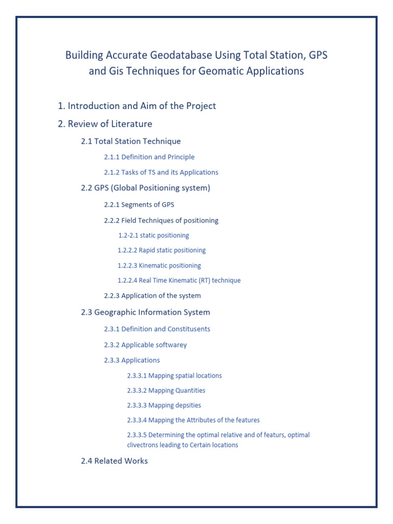 Building Accurate Geodatabase Using Total Station | PDF