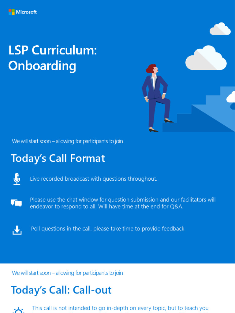 LSP Curriculum Onboarding (AOC) | PDF | Microsoft | Subscription Business Model