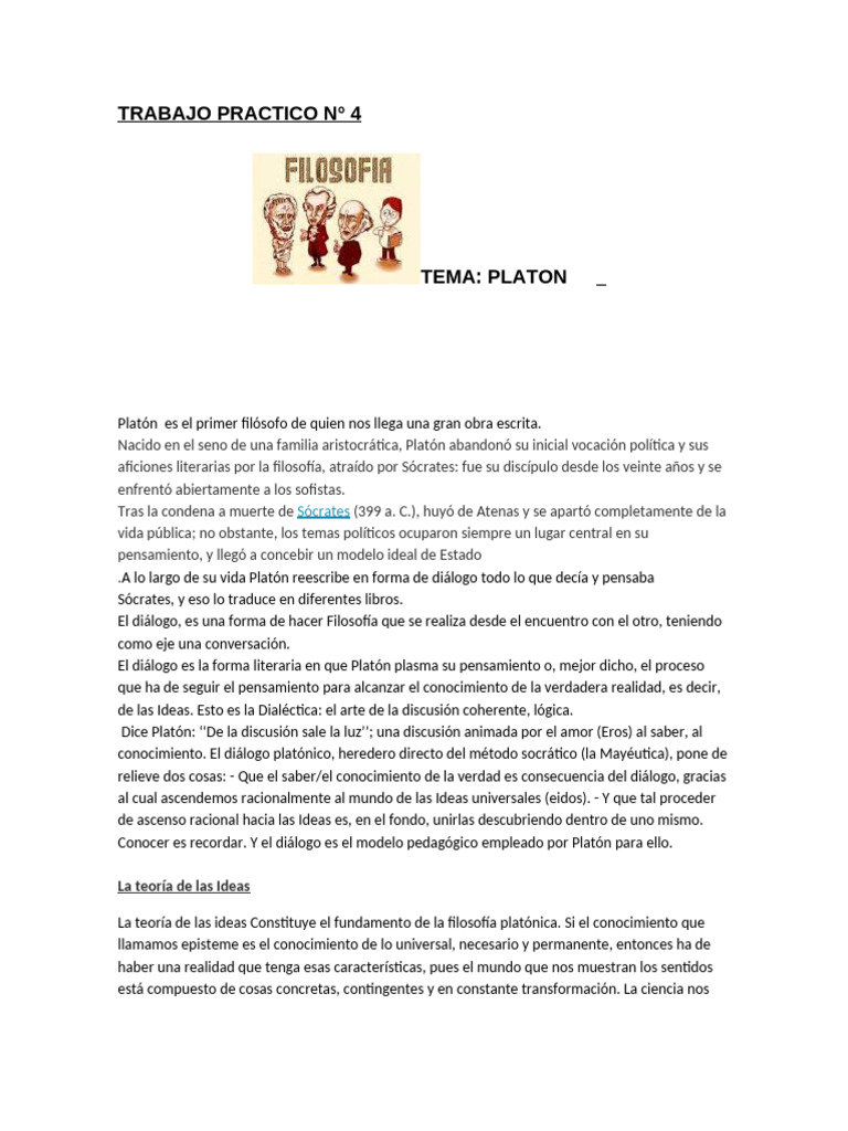 Platon | PDF | Platón | Conocimiento