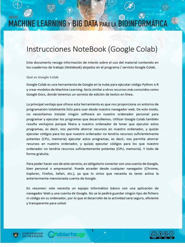 Tutorial de Uso de Colab | PDF | Programa de computadora | Programación