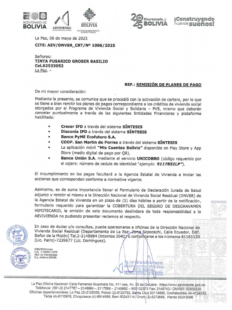 Nota Tinta Pusarico Grover Basilio | PDF