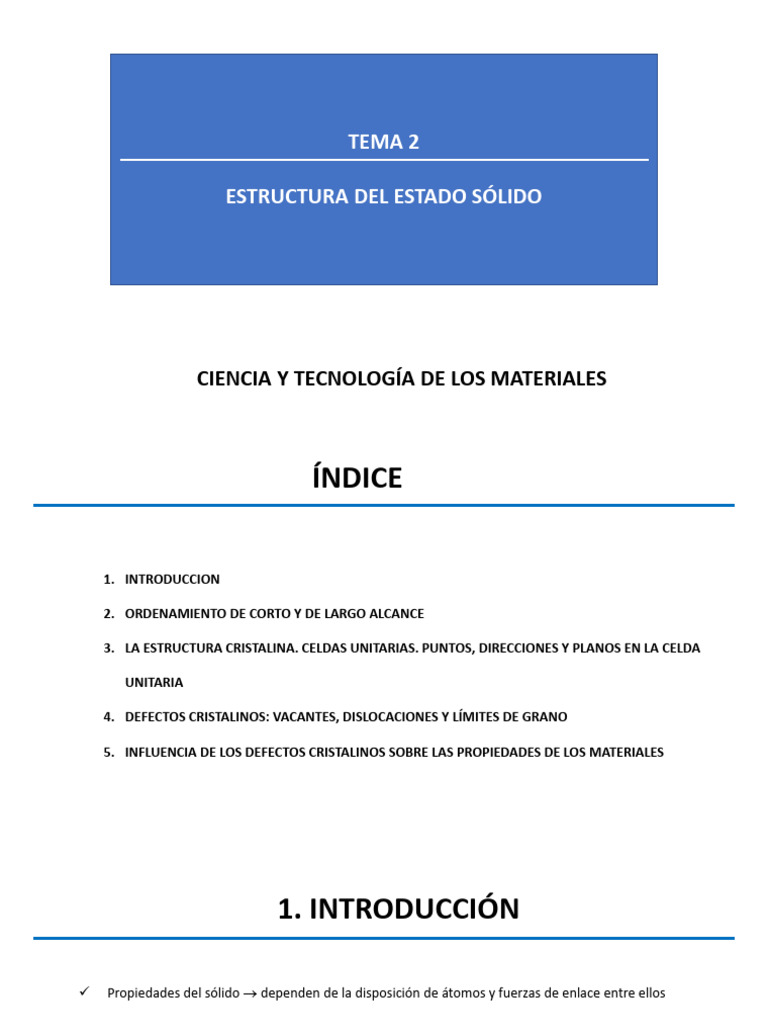 Tema 2 Materiales | PDF | Dislocación | Enlace químico
