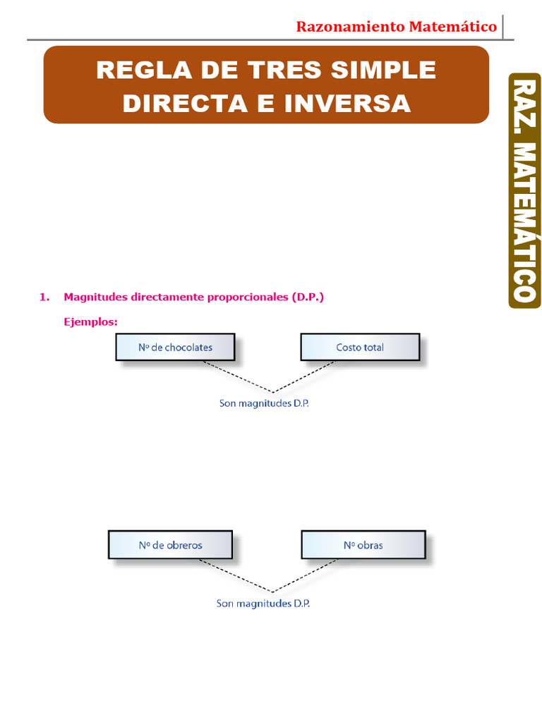 Regla de Tres Simple Directa Einversa | PDF