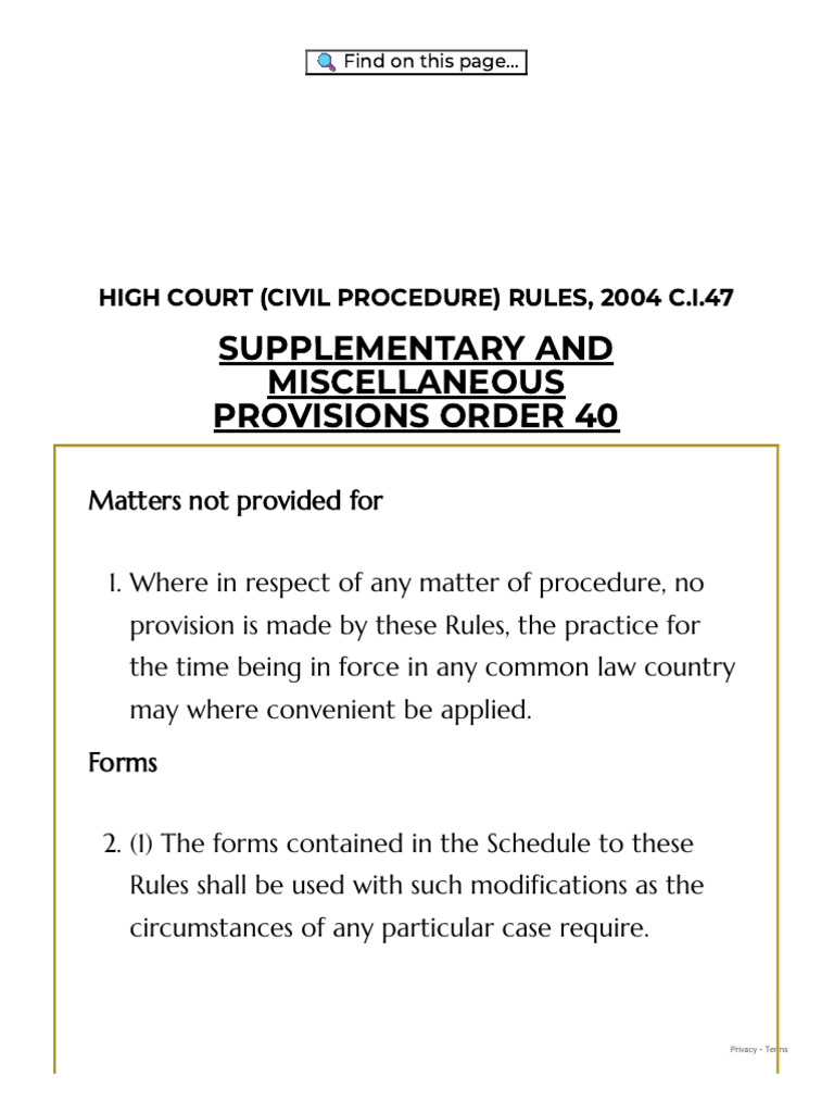 Supplementary and Miscellaneous Provisions Order 82 - Ghana Law Finder ...