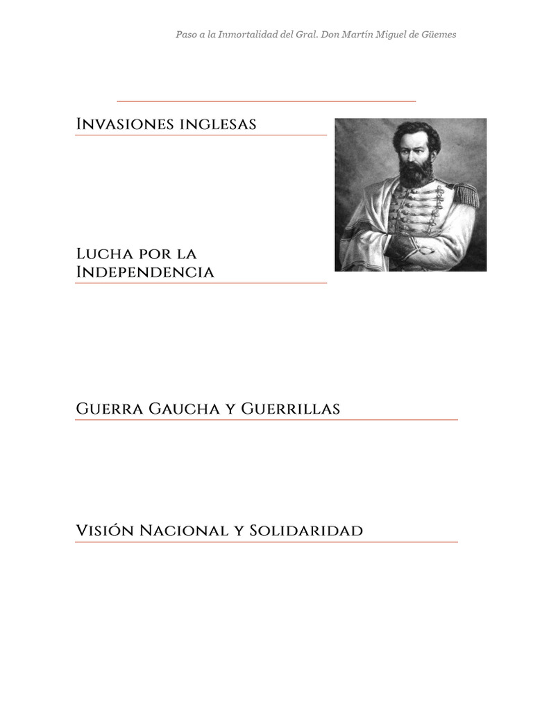 684c5ba446fbb Guemes y Su Historia | PDF