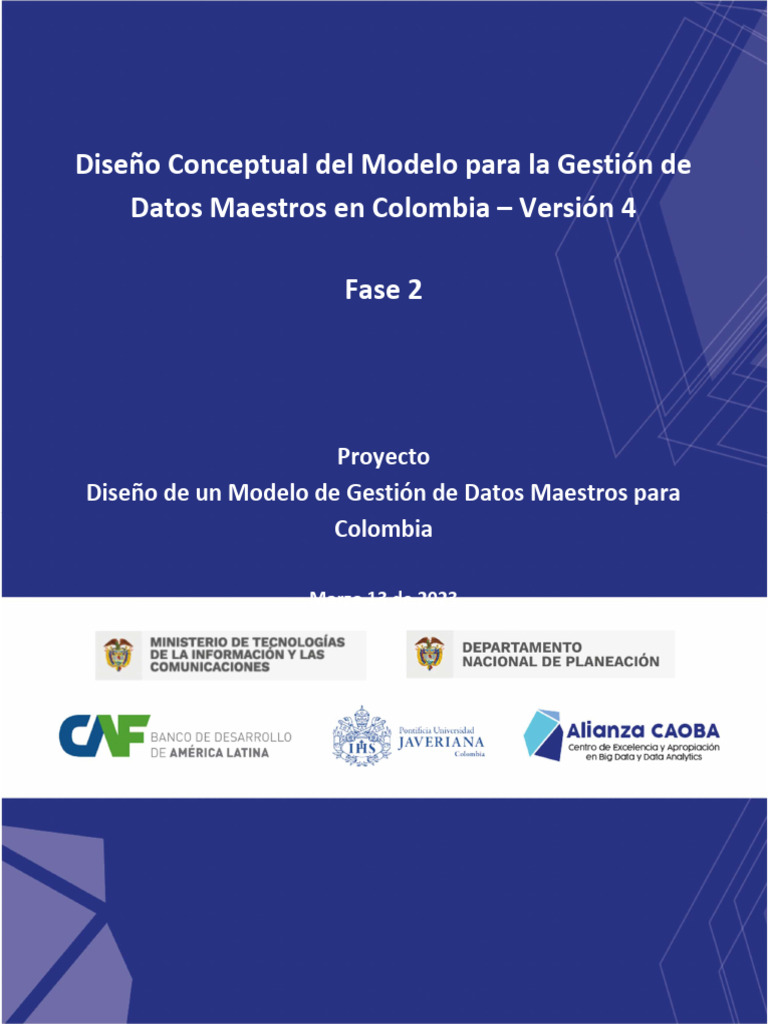 Mintic Datos Maestros | PDF | Metadatos | Diseño