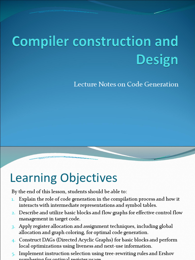 Code Generation in Compiler Design | PDF | Compiler | Program Optimization