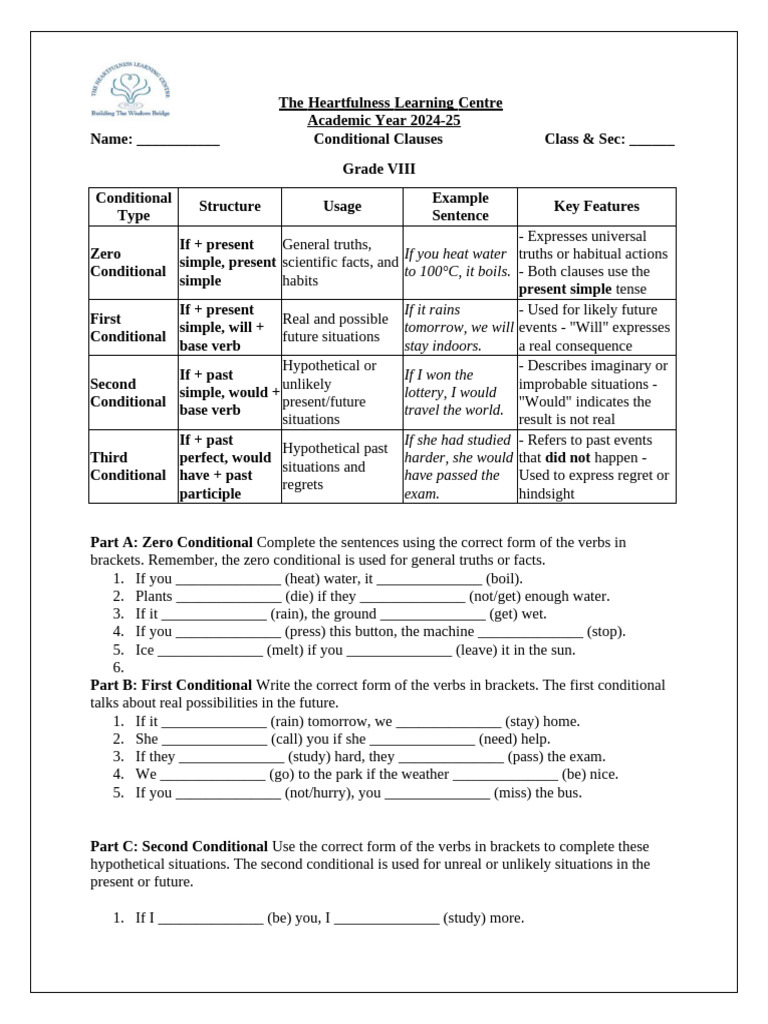 Conditional Clauses- G8 (1) | PDF | Syntax | Language Mechanics