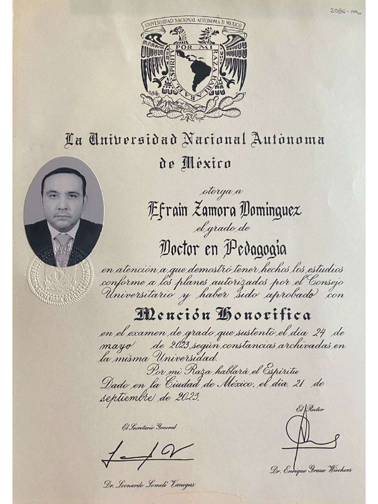 Título y Cédula Doctorado | PDF | Gobernancia | Gobierno
