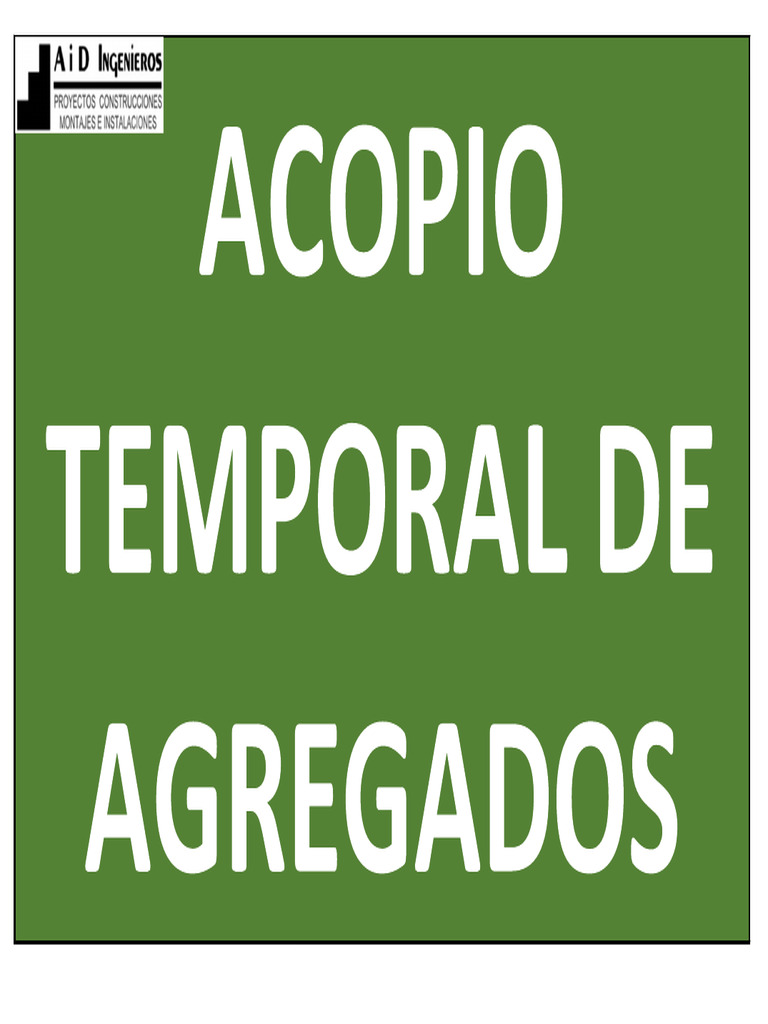 Acopio Temporal de Agregados | PDF