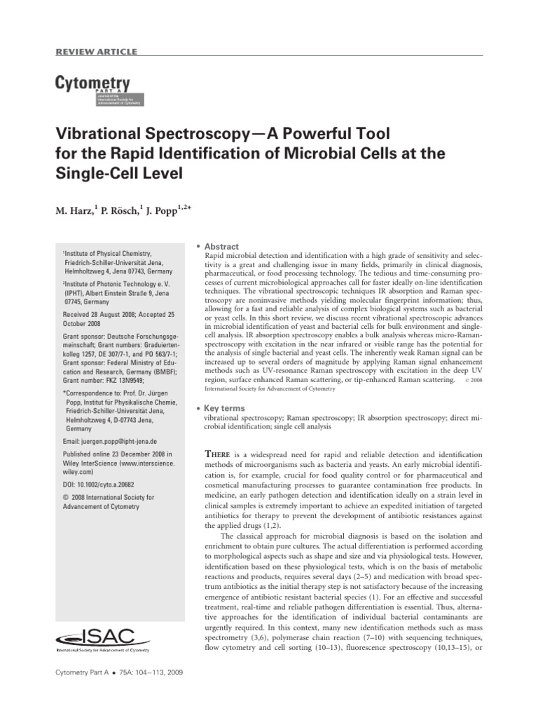 Vibrational Spectroscopy-A Powerful Tool For The Rapid Identification ...