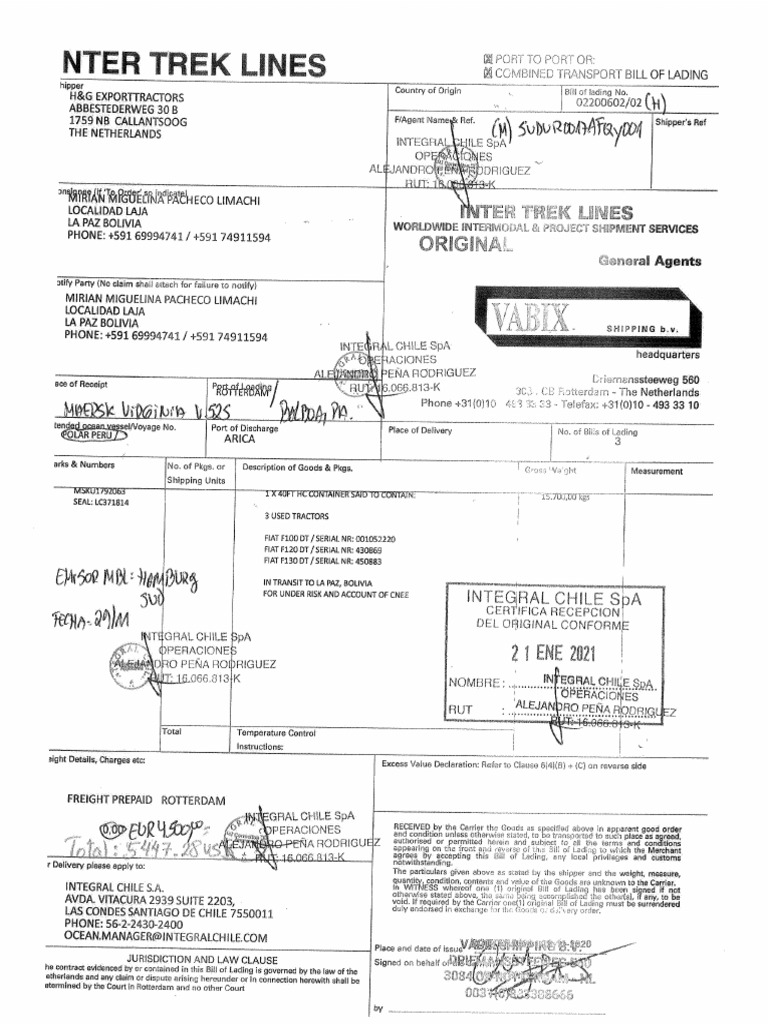 Conocimiento de Embarque Maritimo BL | PDF